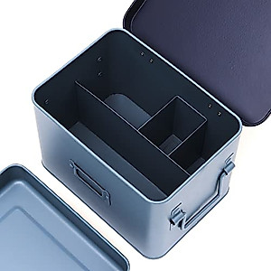 Quitrillo-Crafts and Art Supplies, Bathroom Storage Box, Organizer w/Dividers and Hinged Lid - Farmhouse Multipurpose Ideal for First Aid Supplies. Includes a Removable Tray