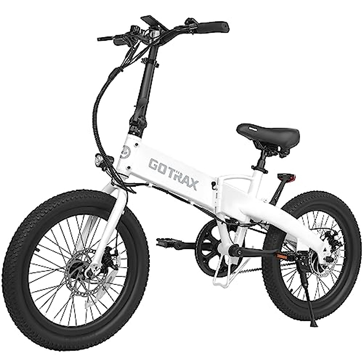 Gotrax F1 20" Folding Electric Bike for Adults, 20Mph Power by 350W, Weighs Only 45lbs, 48V Removable Battery and Smart LCD Display, 5 Pedal-Assist Levels, Suitable for Leisure Riding &Commuting White