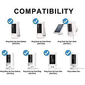 SZAOYU 2Pack Flexible Clamp Mount Compatible with Ring Mount Stick Up Cam & Indoor Cam, Flexible Gooseneck Mounting Bracket No Tools or Wall Damage Required