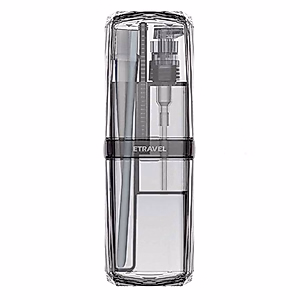 Portable Toothbrush Cup 8 in 1 Wash Set Storage Case, Toothbrush & Toothpaste Shower Gel Shampoo Comb Travel Kits Toiletry Sub (Gray)