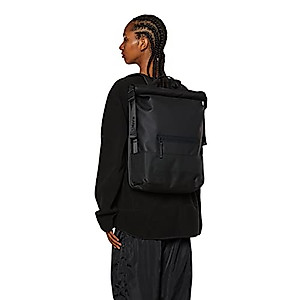 RAINS Trail Rolltop Backpack - Black