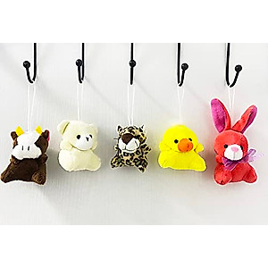 SOFLIY 48Pcs Mini Plush Animal Toy Set,Cute Animals Keychain Decoration for Kids ＆ Adult，Goodie Bag Fillers, Carnival Prizes，Small Stuffed Animal Bulk for Boys Girls，Party Favors