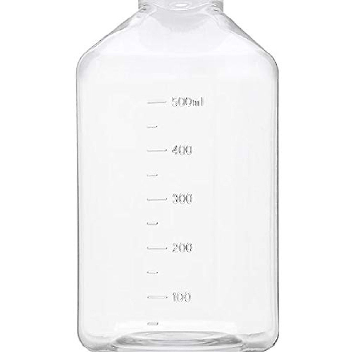 Black Magic 3D 500 ml Plastic Reagent Bottle 4-Pack Laboratory Chemical Storage. Clear Graduated Square PET Plastic Leakproof Bottles.