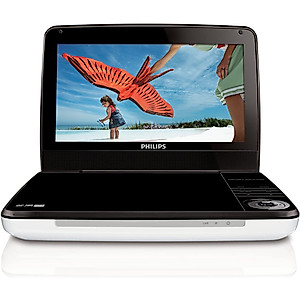 Philips PD9000/37 9-Inch LCD Portable DVD Player with 5 Hour Battery, White/Black (Old Model)
