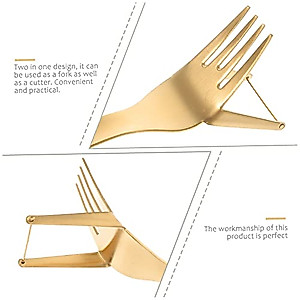 TENDYCOCO 5pcs Watermelon Fork Multipurpose Vegetable Slicer Watermelon Multitools Tasting Forks Multipurpose Slicer Watermelon Cutter Mutitool Peeler Stainless Steel Cut into Pieces