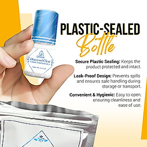 Forabeli Diamond Clear Lash Extension Glue - 2-3 Sec Dry, 6 Week Retention, Flawless Color Blending, Transparent Adhesive for Colored Eyelash