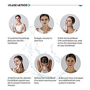 Lezhisnug Facial Cleansing Brush Head For PHILIPS Sonicare FlexCare Diamond Clean HX6064 HX6930 HX9340 HX6950 HX6710 HX9140 HX6530 HX6013 HX9023/65 HX6062/94 HX6064/33 HX6064/65 HX6760 HX6761(Pink)