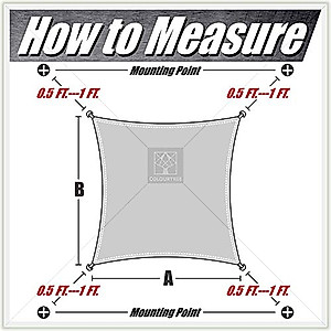 ColourTree 12' x 18' Brown Sun Shade Sail Rectangle CTSLR1218 - Canopy Mesh Fabric UV Block - Commercial Heavy Duty - 190 GSM - 3 Years Warranty