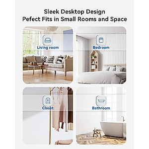 Dehumidifier - 27 oz(800ml) Small Dehumidifiers for Home Bedroom Bathroom Basements Closet RV Room, 2200 Cubic Feet Full Auto-Off Portable Electric Mini Dehumidifier for Space Up to 190 sq ft