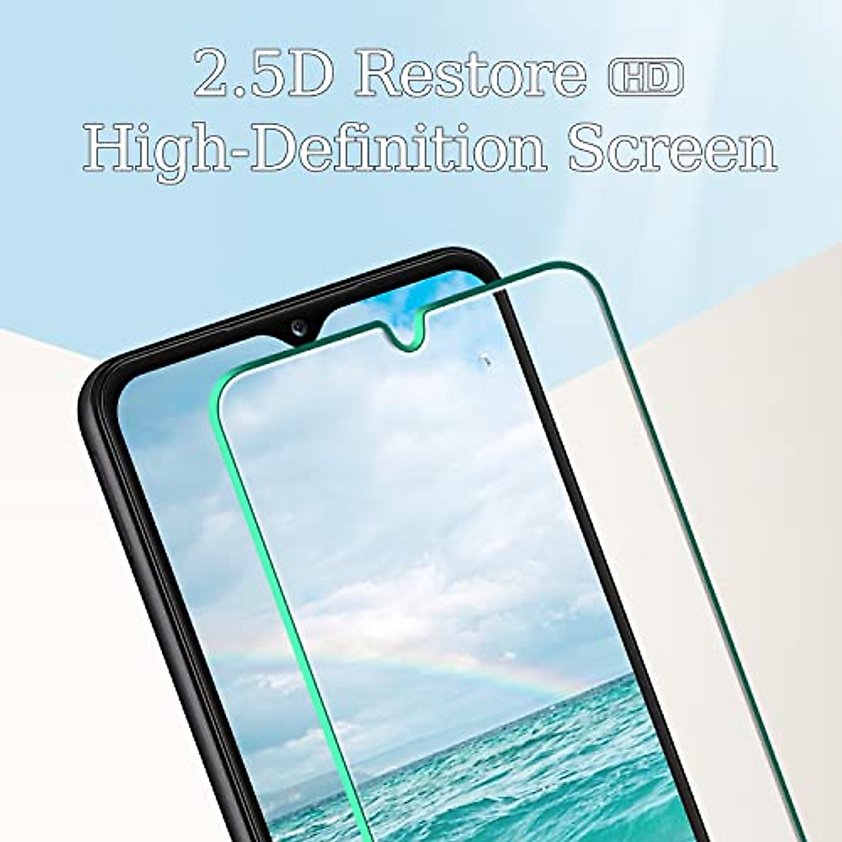 Kesuwe [3-Pack] Screen Protector for Samsung Galaxy A12 Tempered Glass, 9H Hardness, Anti Scratch, Bubble Free, Easy to Install, Case Friendly