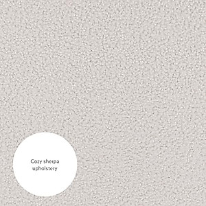 Linon Ivory Sherpa Accent Reid Chair, White