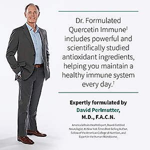Garden of Life Quercetin Once Daily Immune System Support Supplement with Vitamin C, D & Probiotics – Dr Formulated – Immune Health, Respiratory Health, Skin Health, Gluten Free, Non GMO – 30 Tablets
