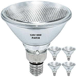 RAGFOZ Par38 Halogen Flood Light Bulb 90W 120V, 4Pcs Outdoor PAR38 90W Light Bulbs,Dimmable, E26 Medium Base, Warm White, High Output Reflector Flood Lights for Indoor and Outdoor