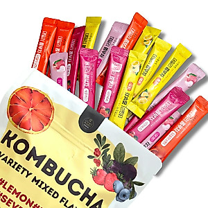 Garden Kombucha Tea, 4 Flavor/20 Sachets (100g/3.52oz) Probiotics, Prebiotics, Sugar Free, Diet Tea, Healthy Drink Variety Pack