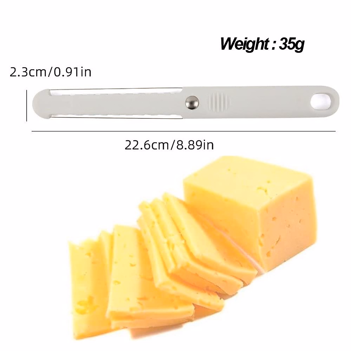 3 Pieces/Set Cheese Butter Slicer, Double Stainless Steel Wire Cheese Cutter Tool, Cheese Cutter Creates Thick and Thin Slices Fast, Cheese Knife Kitchen Cooking Baking Tools