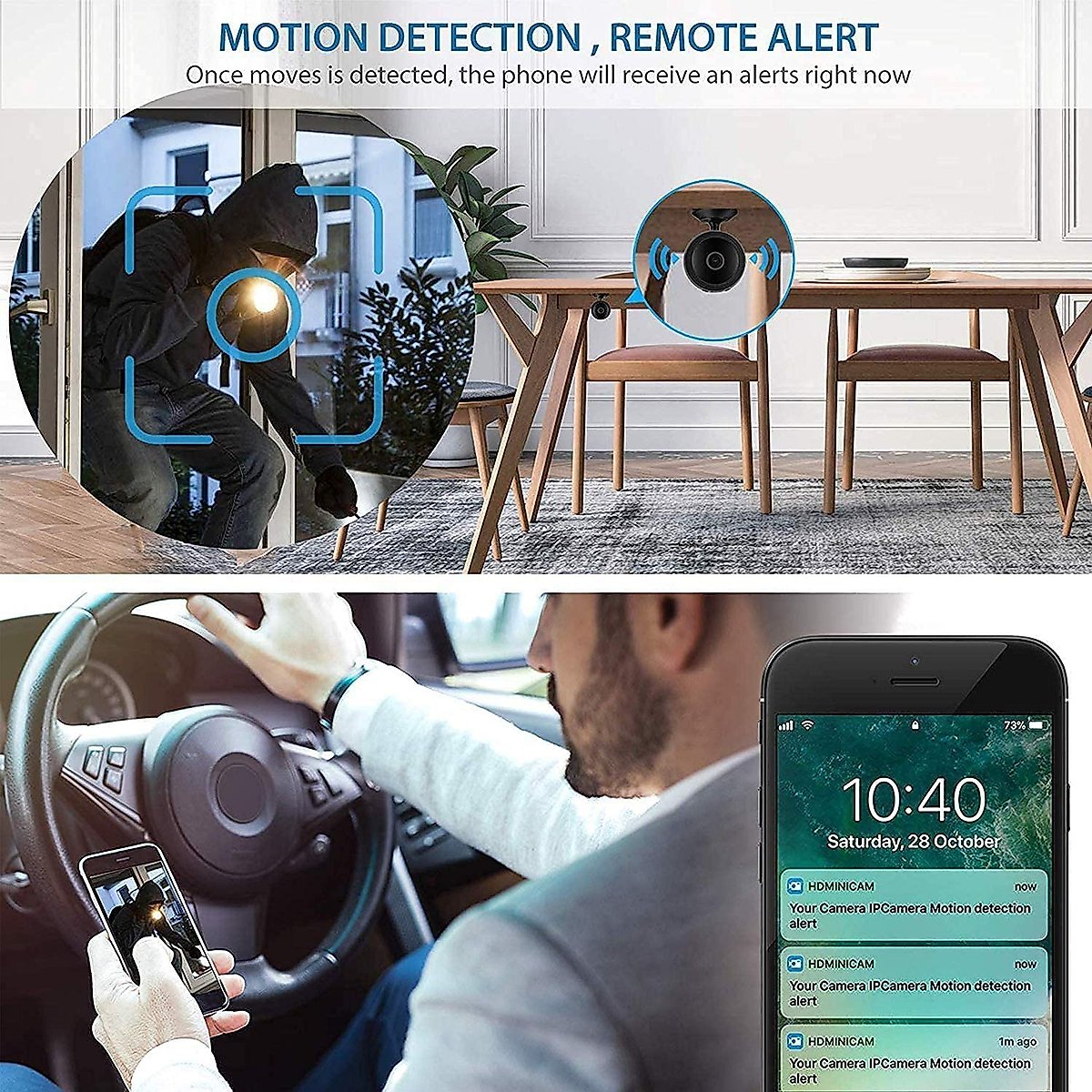 LUOWAN 2021 New Mini Camera 1080P Hidden Camera， Video Live Feed WiFi Wireless Cameras，with Night Vision Motion Detection1