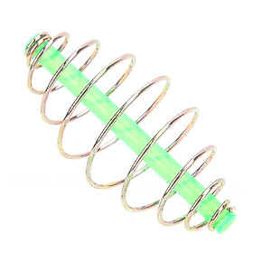 Alomejor 10PC Bait Thrower Fishing Feeder Spring Coil Inline Feeder Coil Inline Metal Bait Thrower Feeder Fishing Tackle(M)