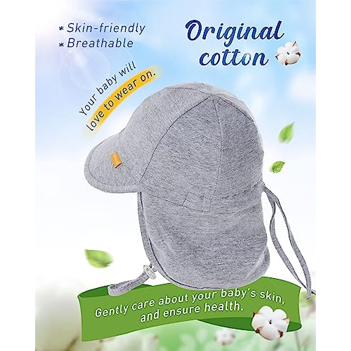 FURTALK Baby Sun Hat UPF 50+ UV Ray Sun Protection Cotton Toddler Hats for Boys Girls