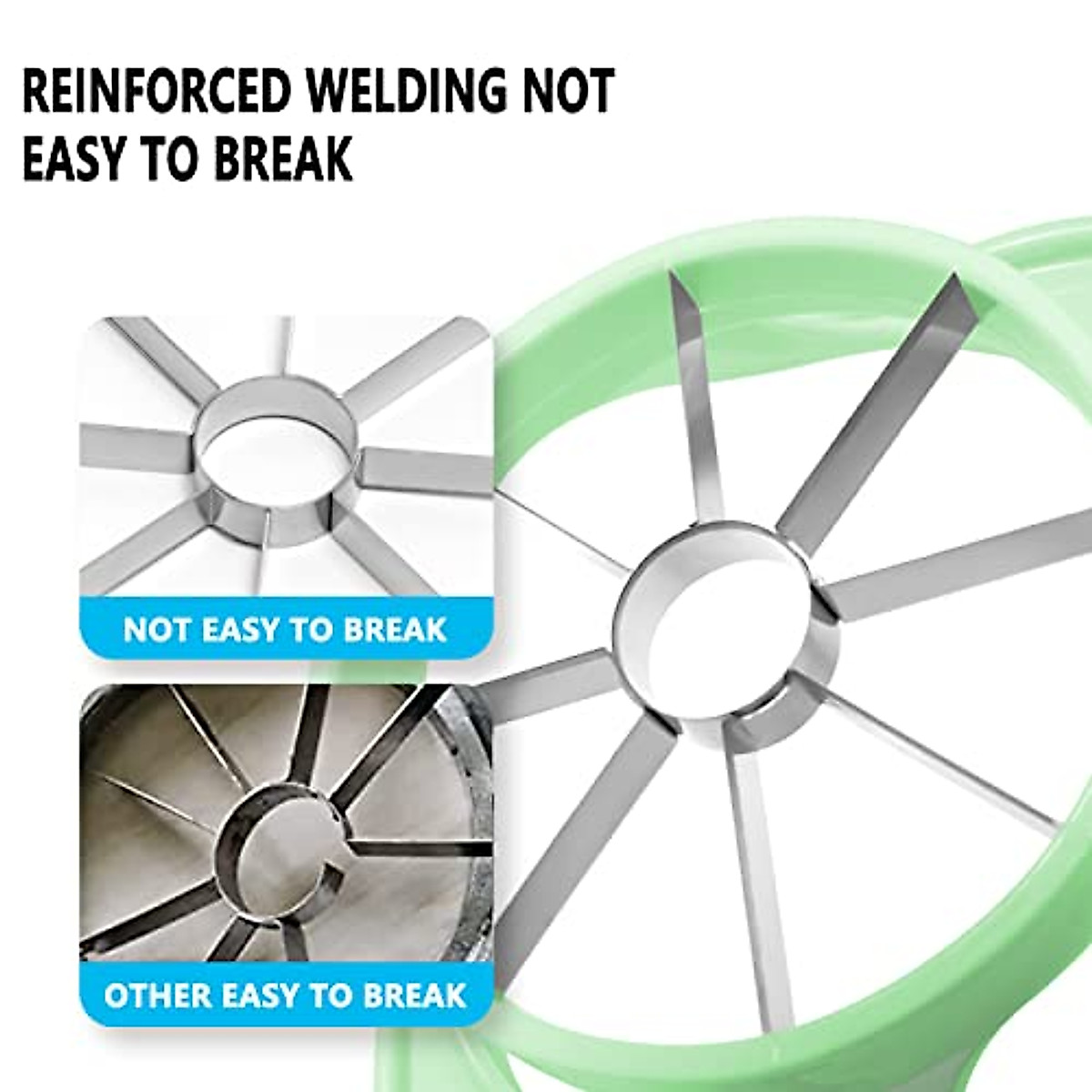 Apple Cutter, Apple Slicer 12-Blade Stainless Steel Apple Slicer And Corer, Sturdy And Sharp