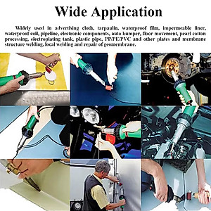110V 1600W Plastic Hot Air Welding Gun Heat Plastic Welder Torch Plastic Welding Gun Hot Air Gun Kit with Nozzles and Roller