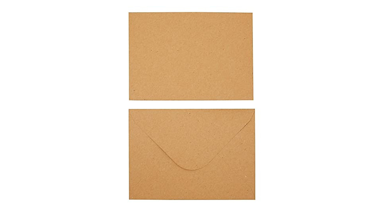 50 Kraft 4x6 Envelopes for Invitations, Wedding, Party