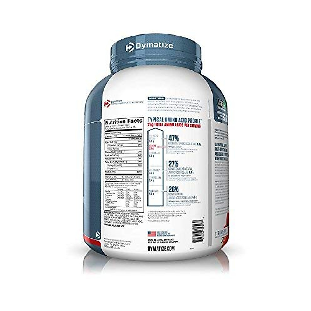 Dymatize ISO100 Hydrolyzed 100% Whey Protein Isolate Strawberry -- 5 lbs