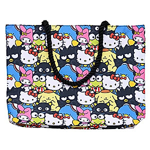Hello Kitty and Friends Tote My Melody Keroppi Chococat Tuxedo Sam Print Bag