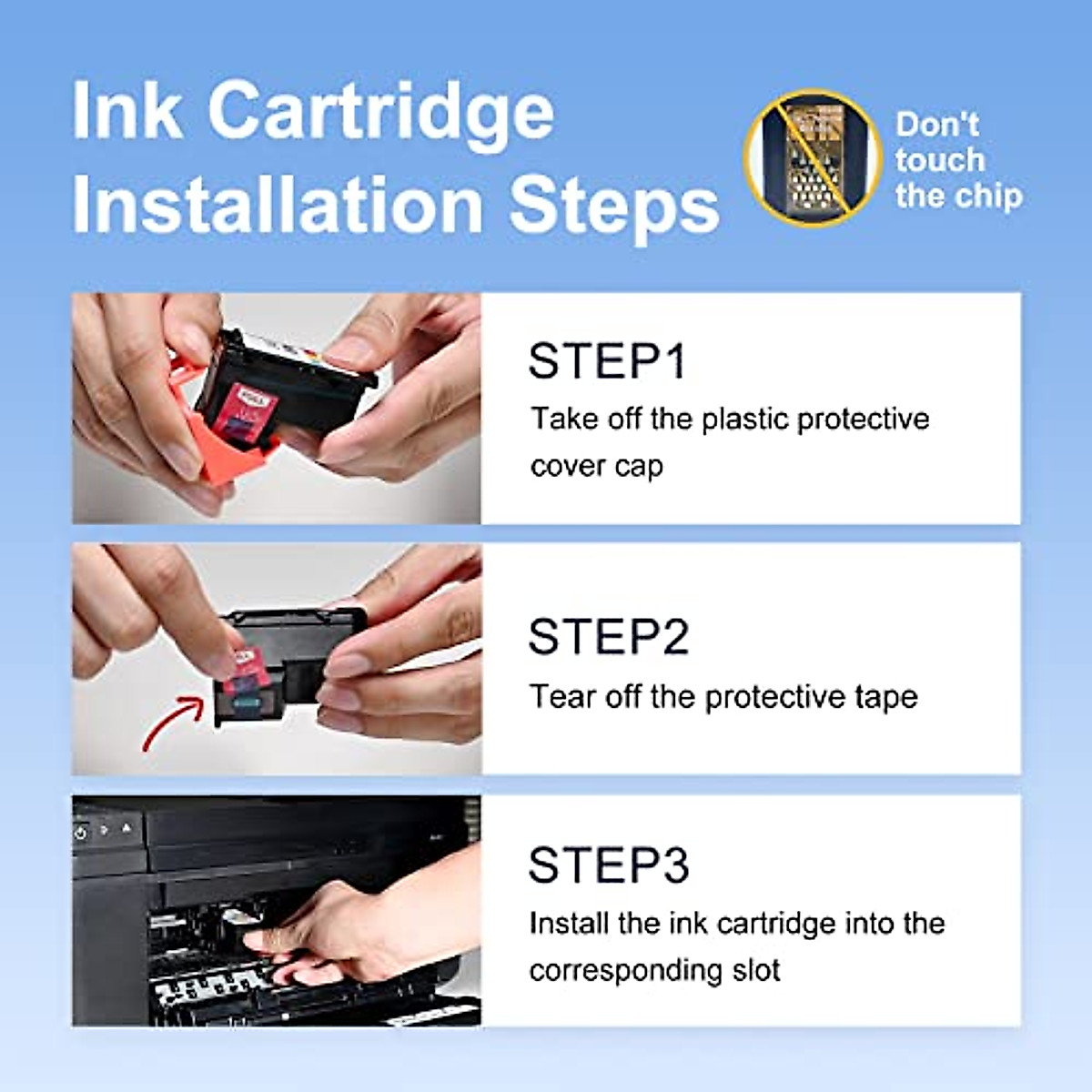 MYCARTRIDGE SUPRINT 62XL Ink Remanufactured Ink Cartridge Replacement for HP 62XL Black and Color OfficeJet 5740 5741 5742 5743 Series Envy 5541 5542 5660 5661 7640 5665 5640 5642 5643 Printer Ink 62
