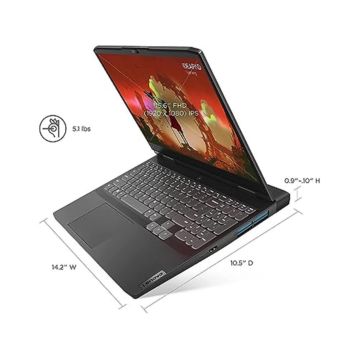 LENOVO 2023 IdeaPad Gaming 3 15.6" FHD IPS 120Hz Premium Gaming Laptop, AMD 8-Core Ryzen 7 7735HS, 64GB RAM, 512GB PCIe SSD, NVIDIA GeForce RTX 4050, White Backlit, Windows 11 Home + HDMI Cable