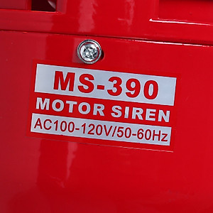 YaeCCC Motor Horn Siren Buzzer MS-390 AC 110V 1.5A 125DB Decibel Security