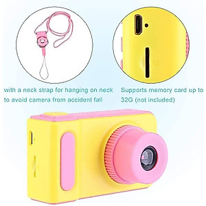 Digital Cameras for Photography Kids Camera 2.0 Inch Mini Rechargeable Child Digital Camera Toys for Children with 400MA Battery, for 2-8 Year Old Boys Girls