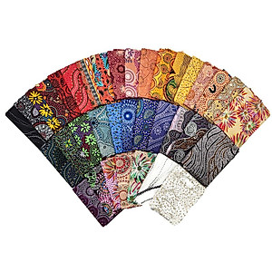 Fields 10 Fat Quarters - Assorted Australian Aboriginal M&S Textiles Nambooka Kangaroos Aborigine Indigenous Outback Bush Camp Goanna Waterhole Quality Quilters Cotton Fabric Bundle M491.15