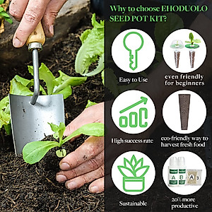 Hydroponics Supply Seed Pods Kit for Growing System, Seed Starter Pods for Indoor Garden, 50pcs Grow Sponges for AeroGarden, 15 Baskets, A&B Hydroponic Nutrients, Work with Idoo and Other Hydroponics