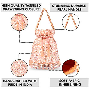 Aheli Indian Potli Bags for Women Evening Bag Clutch Ethnic Bride Purse with Drawstring (P15PCH)