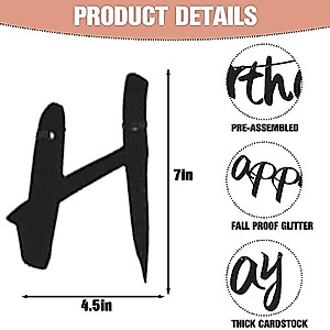 Happy 50th Birthday Banner Black Rosegold, 16 PCS 50th Birthday Decorations Kit with Happy 50th Birthday Banner Bunting 12 Inch Latex Confetti Balloons for Women 50th Birthday Party Decorations