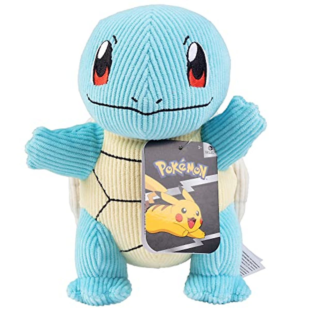 Pokémon 8" Squirtle Corduroy Plush - Officially Licensed - Quality & Soft Stuffed Animal Toy - Limited Edition - Add Squirtle to Your Collection! - Great Gift for Kids, Boys, Girls & Fans of Pokemon