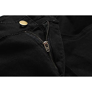 WULFUL Men's Ripped Jeans Slim Fit Skinny Stretch Comfy Denim Jeans Pants