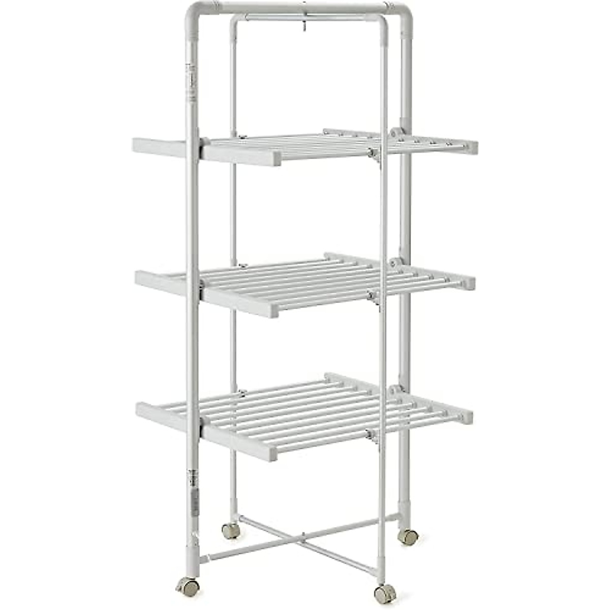 Easylife XL Heated Drying Rack with Timer, 3 Tier Airer, Warming Clothes Dryer, Electric Clothes Horse, Laundry Rack, h57.8 x w28.3 x d26.4