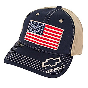 Outdoor Cap Standard American Flag Truck Cap, Navy/Khaki, Adult