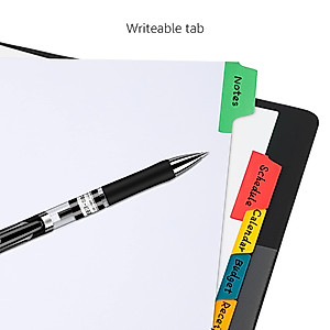 Amazon Basics 8-Tab Binder Divider, White Label Dividers with Easy Peel, 1-Pack