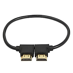SinLoon Gold Plated High Speed 90 Angle Right HDMI Male to Left HDMI Male Adapter Cable Supports Ethernet, 3D and Audio Return (0.3M R-L)