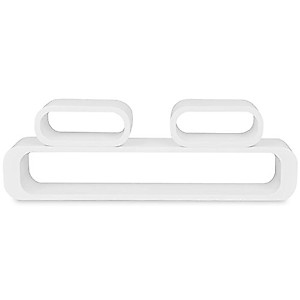 Festnight Set of 3 Floating Wall Display Shelves Book DVD Storage Cubes MDF Wall Mounted Collectables Bookshelf for Living Room Home Office Decor Furniture (White)