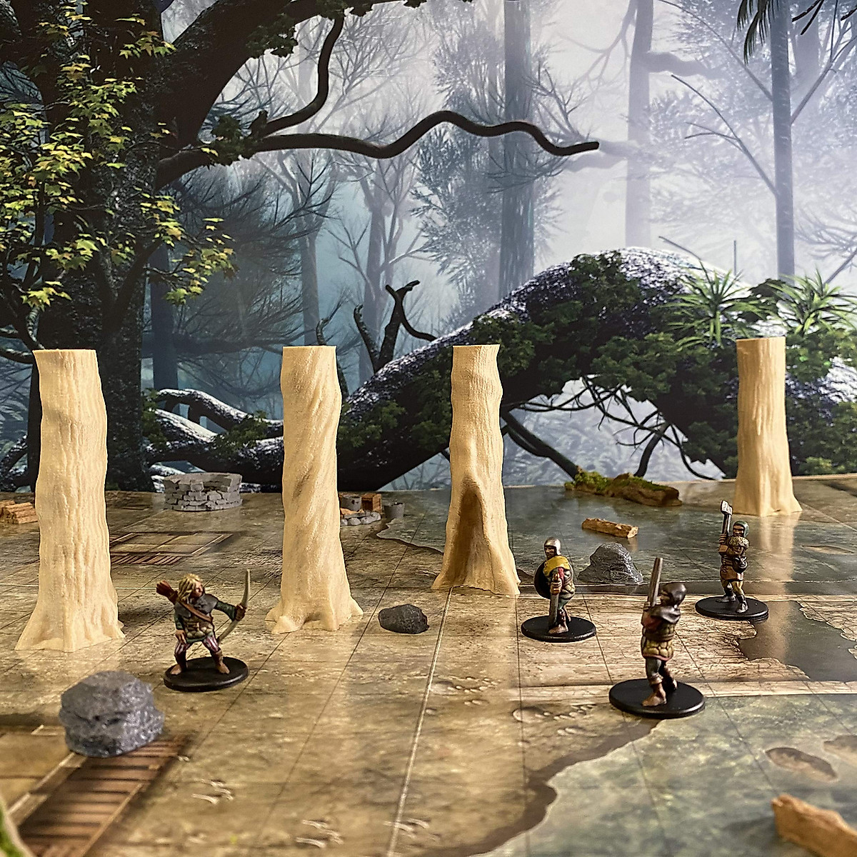 Extruded Gaming Beech Trees Set 1