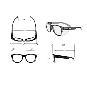 MAGID ANSI Z87+ Performance Anti-Fog Safety Glasses with Side Shields, Scratch-Resistant, Comfortable & Stylish, Cloth Case Included, Clear Lens, Y50 Iconic Design, Y50BKAFC (1 Pair)