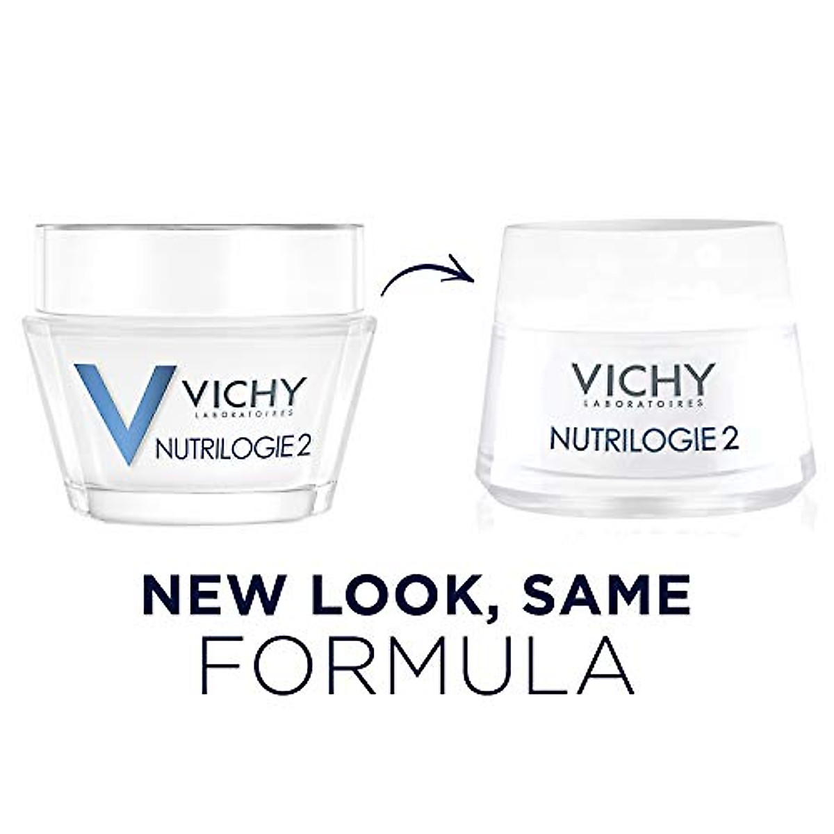 Vichy Nutrilogie 2 Intense Moisturizer for Very Dry Skin, 24-Hour Hydration Daily Face Cream to Strengthen and Soothe Skin, Non-Greasy Finish, 1.69 Fl Oz (Pack of 1)