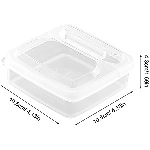lfjfaecx Sliced Cheese Container for Fridge with Flip Lid, Food Storage Containers Bins, Fruit Storage Containers for Fridge, Cheese Slice Storage Box, with Removable Drain Tray (2pack)