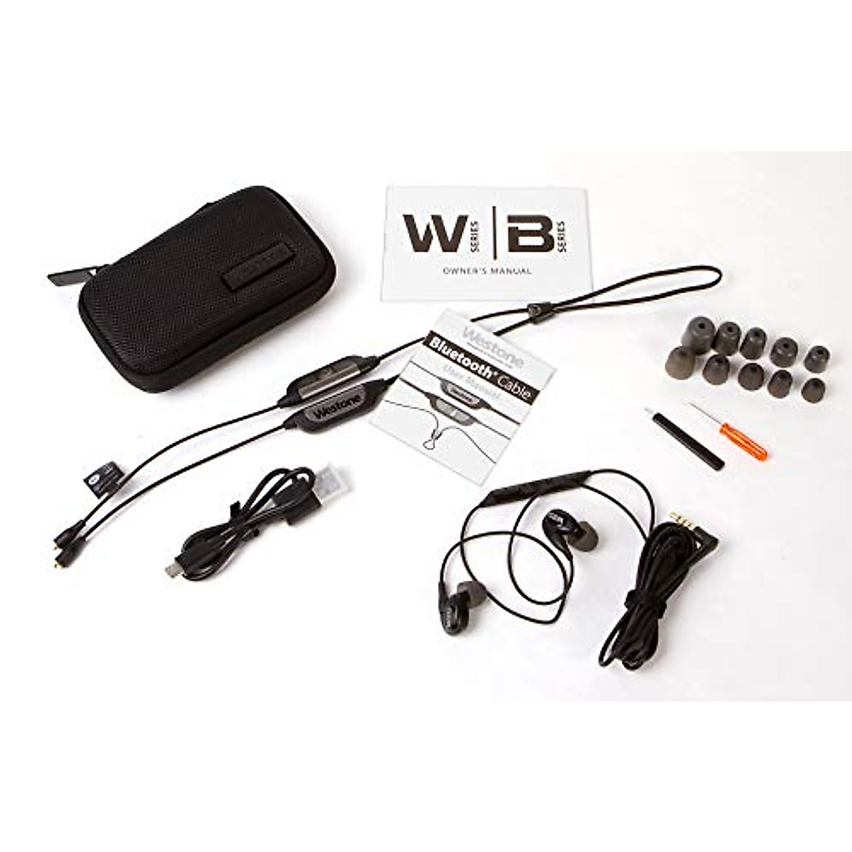 Westone W20 Dual-Driver True-Fit Earphones with MMCX Audio and Bluetooth Cables