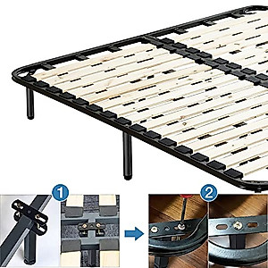 Pearabbit 2Pcs 5.9-8.6 Inch Adjustable Height Center Support Legs for Bed Frame Slat Furniture Feet Replacement, etc.
