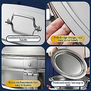 Oval Chafing Dish Set, Stainless Steel Food Warmer for Caterings Banquet Parties, Buffet Server Warming Tray with Water Pans and Fuel Holders