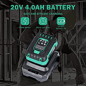 Monkey King Bar-SDS PLUS Coreless Brushless Rotary Hammer Drill 20V 2.2J Power- Li-ion Battery Faster Charge & 4 Modes and Variable-Speed with 1/2 Inch Chuck